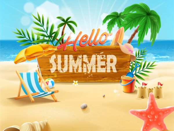 Download File Vector Background Mùa Hè, Link Google Drive