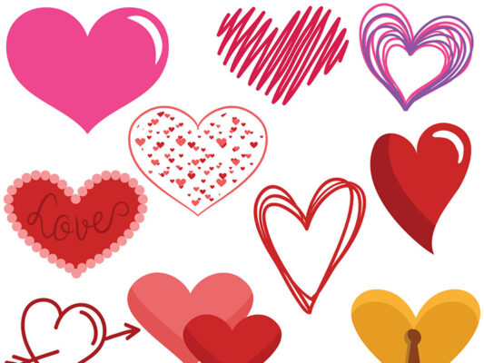 Download File Vector Trái Tim Đẹp Tuyệt, Link Google Drive